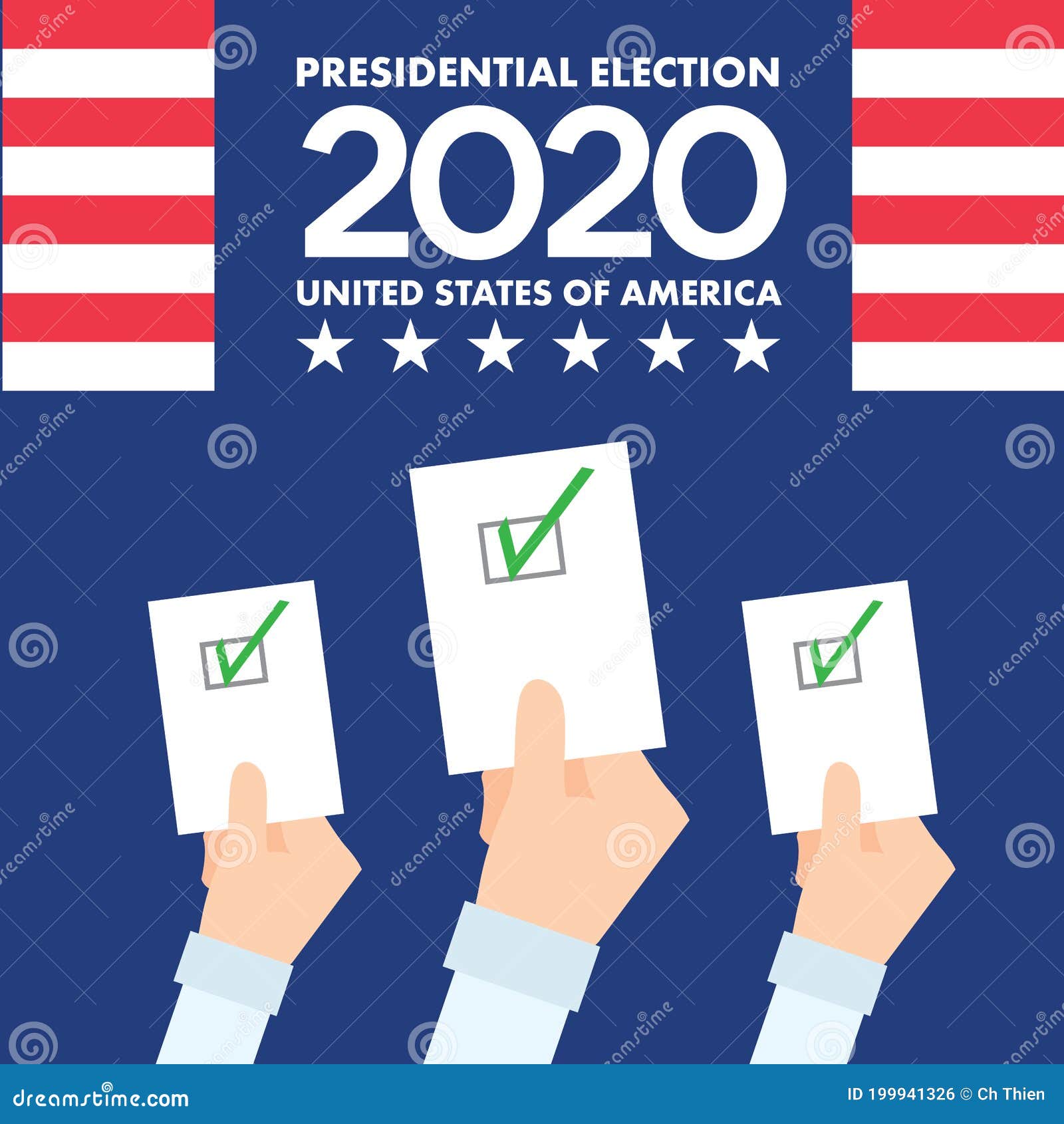 2020 United States of America Presidential Election with Hand Holding ...