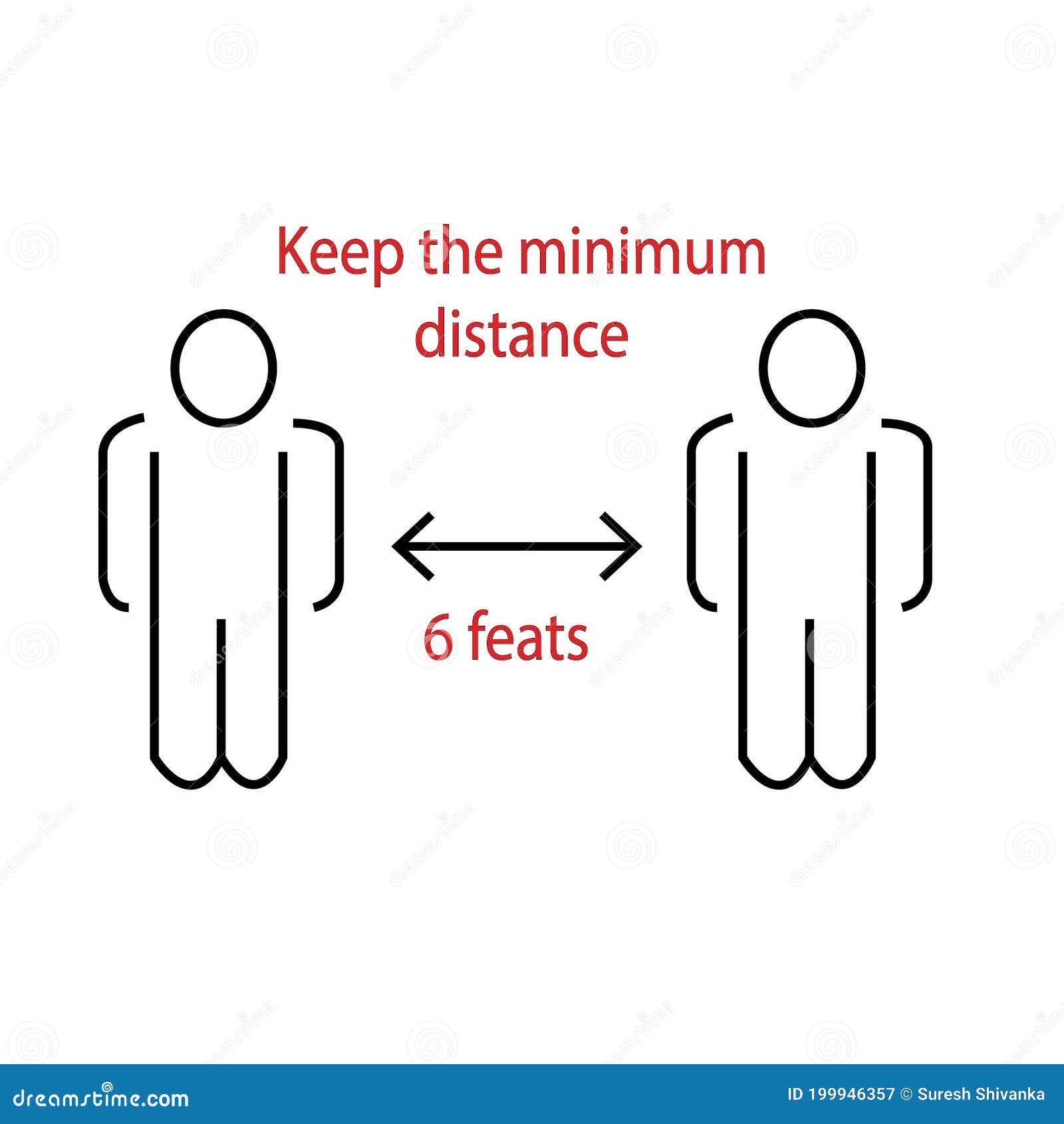 Keep A Minimum Distance Between Vehicles Sign. Top View Of A Traffic ...