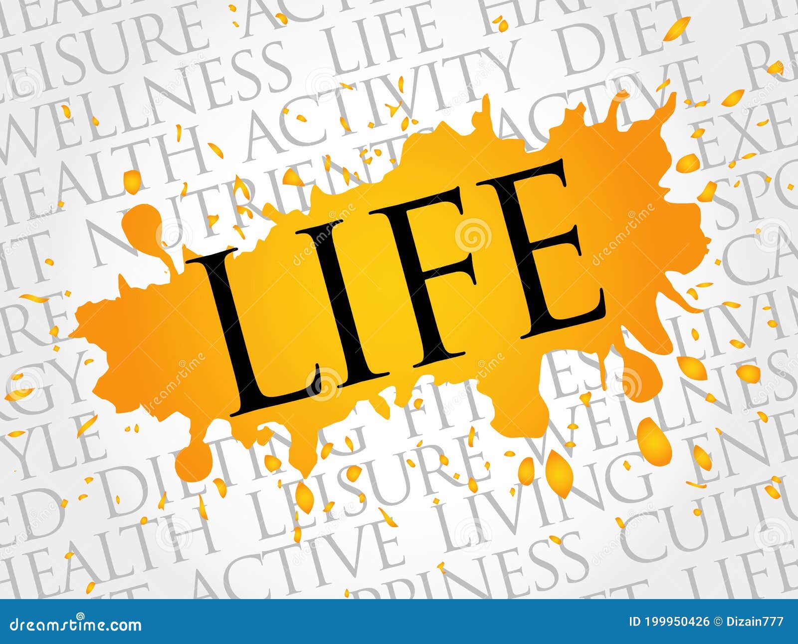 Life word cloud stock illustration. Illustration of collage - 199950426