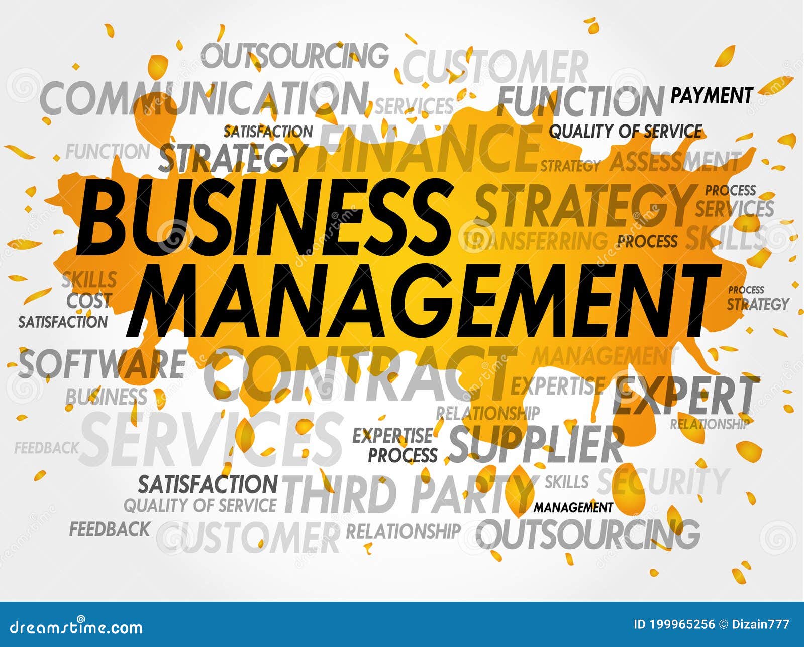 Business Management Word Cloud Stock Illustration - Illustration of ...