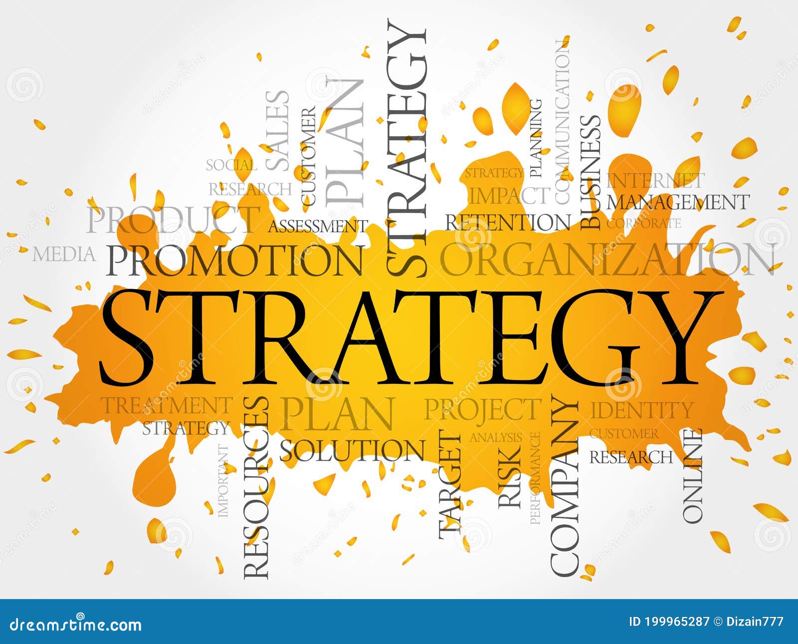 Strategy Word Cloud Collage Stock Illustration - Illustration of ...