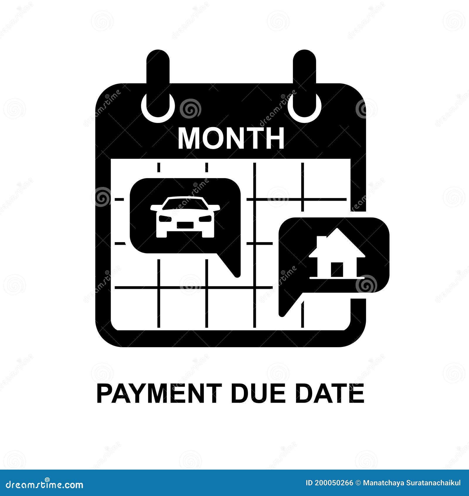 Car and House Installment Payment Icon,installment Payment Plan Concept ...