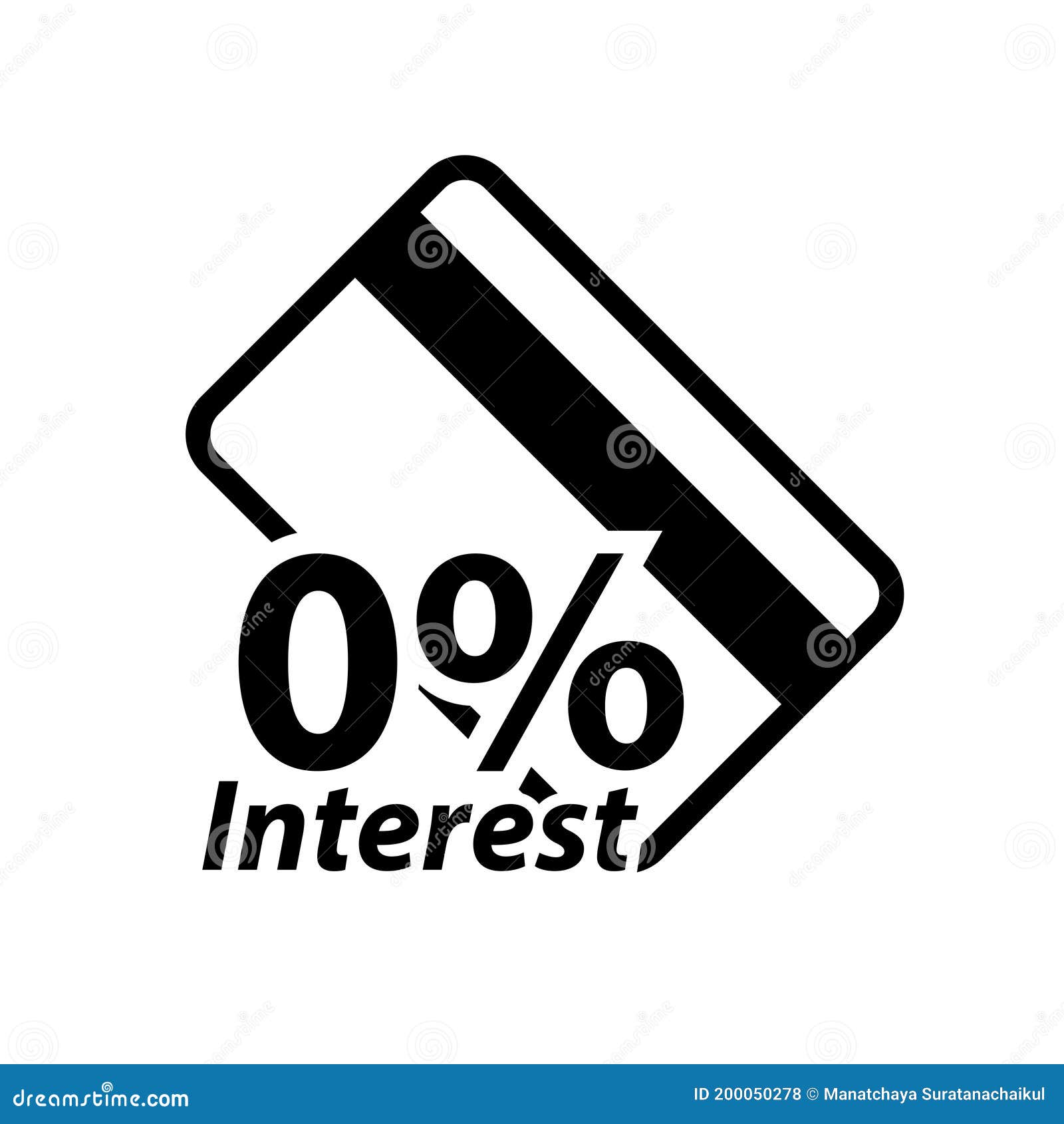 Icon of 0 Interest Installment Payment Stock Vector - Illustration of ...