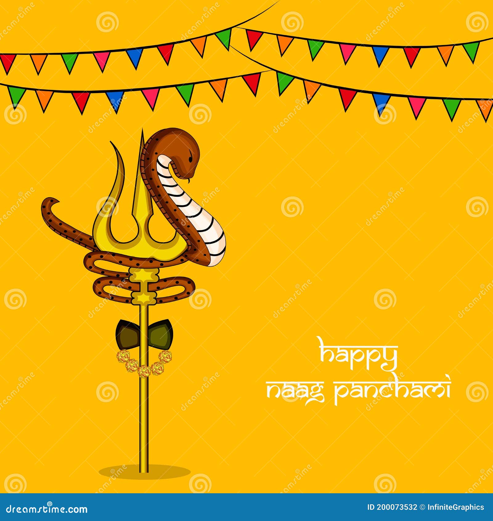 Hindu Festival Naag Panchami Stock Illustration - Illustration of ...