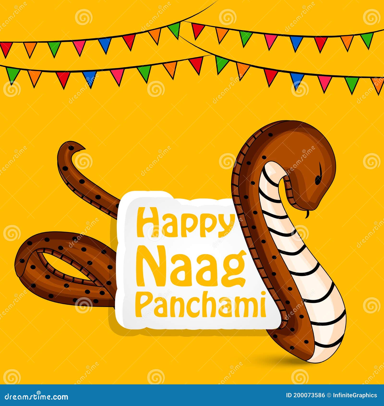 Hindu Festival Naag Panchami Stock Illustration - Illustration of ...