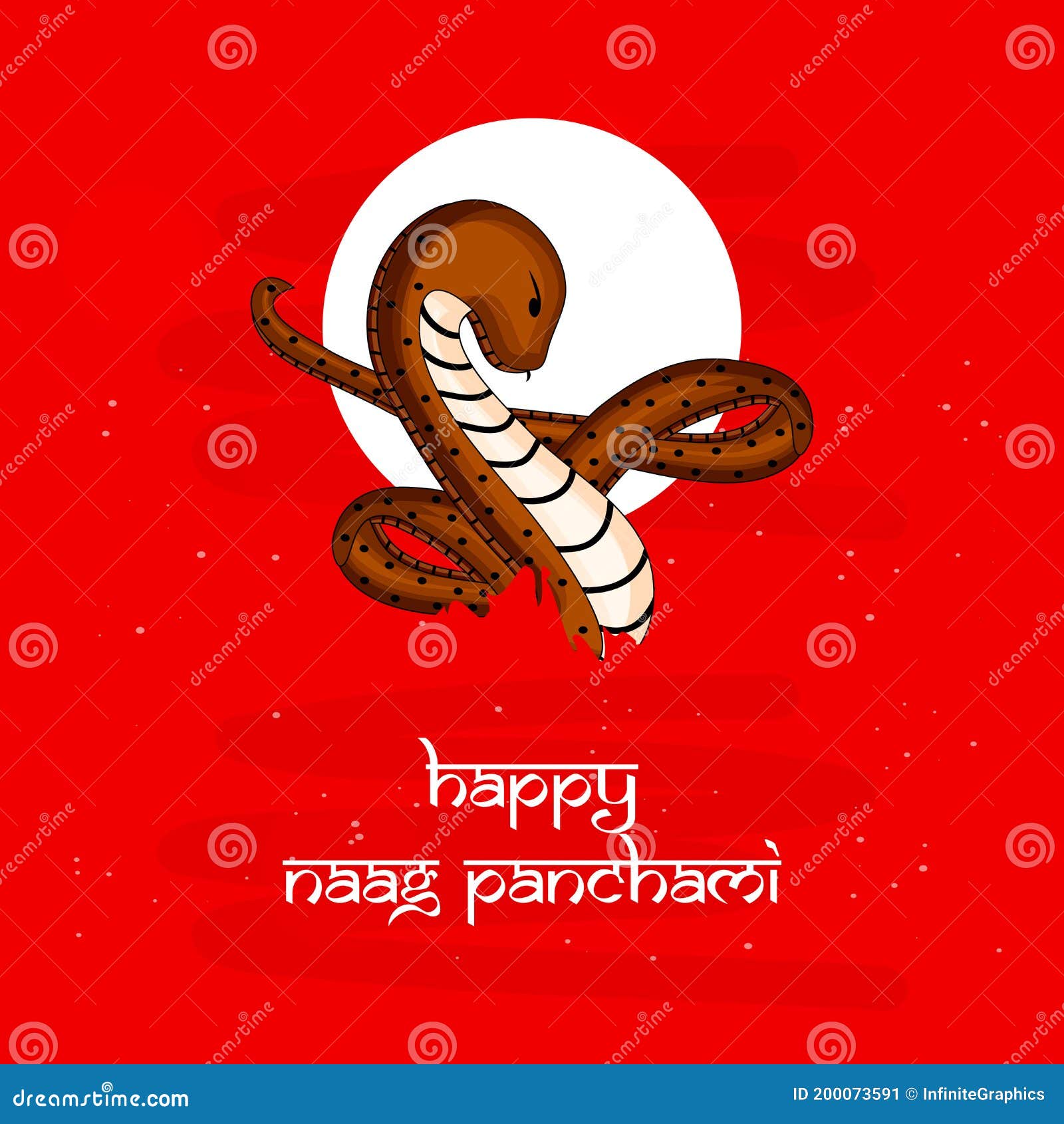Hindu Festival Naag Panchami Stock Illustration - Illustration of ...