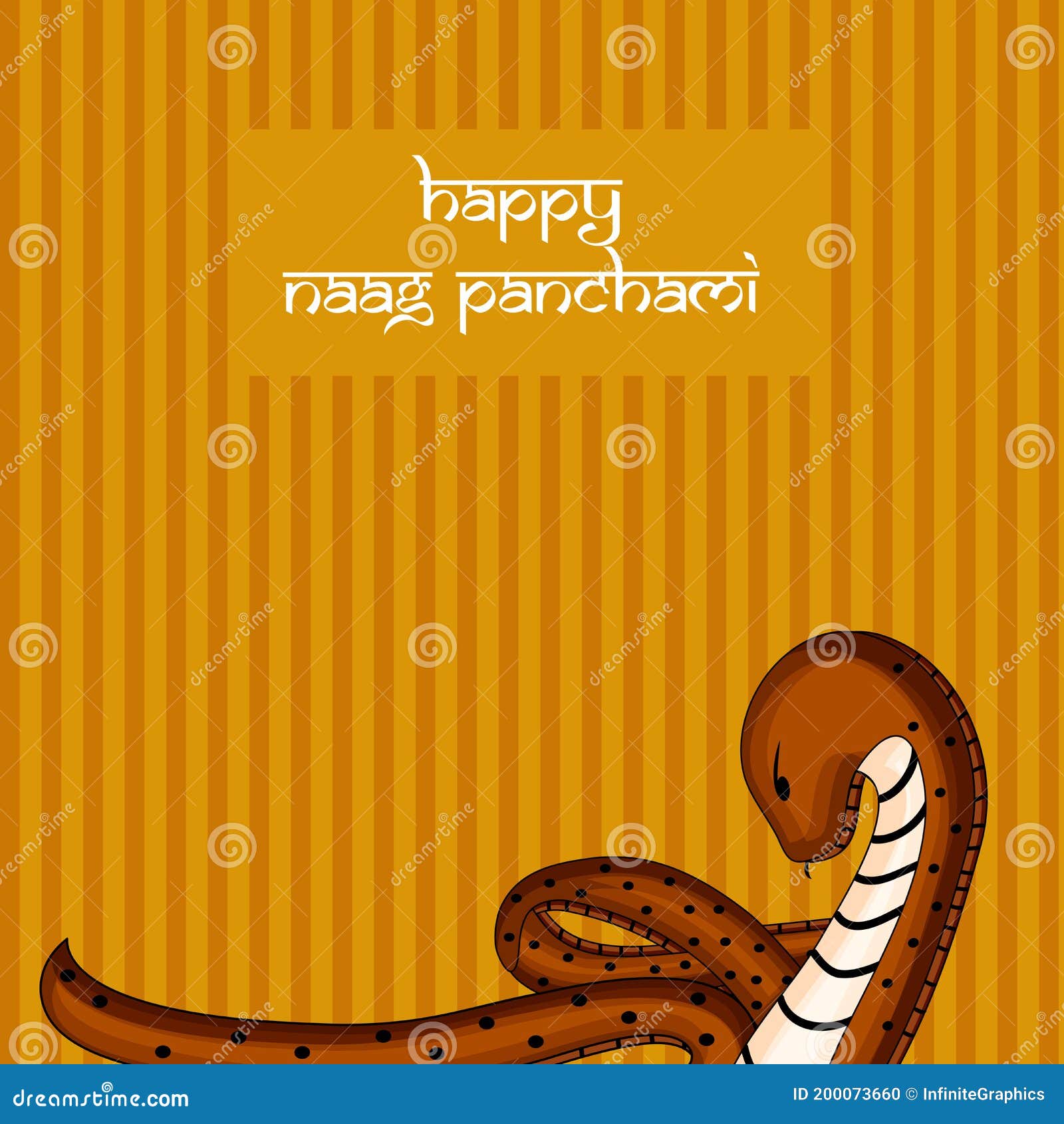 Hindu Festival Naag Panchami Stock Illustration - Illustration of ...