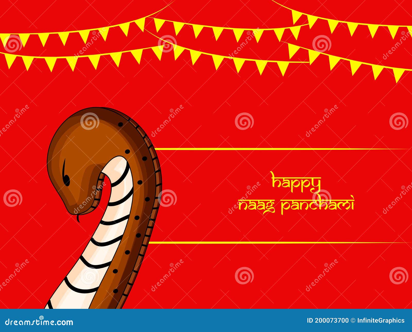 Hindu Festival Naag Panchami Stock Illustration - Illustration of naag ...