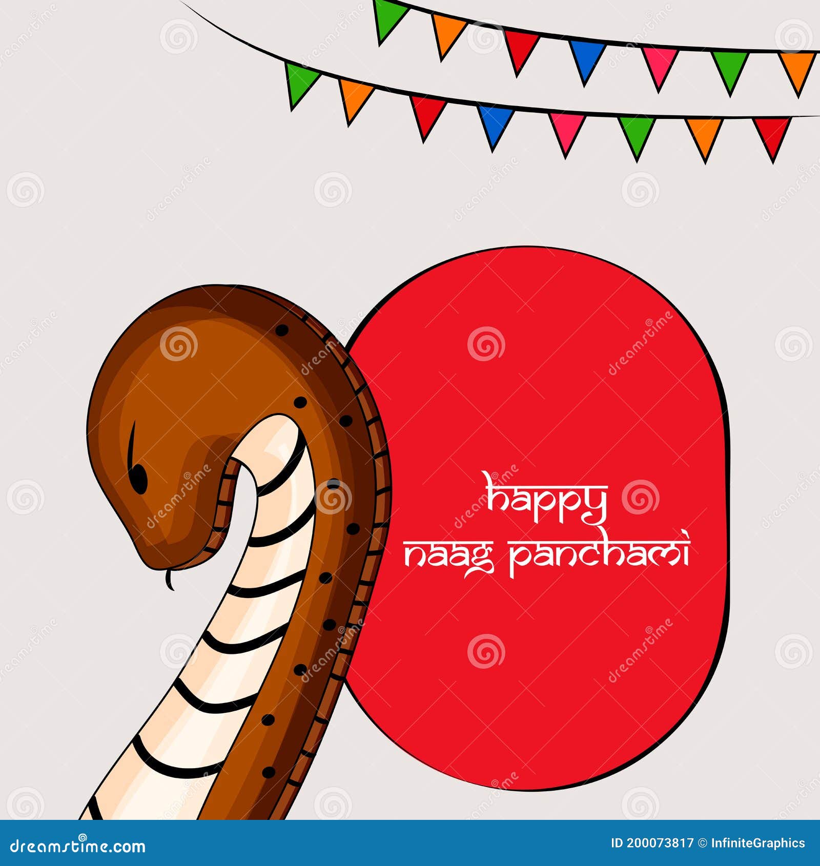 Hindu Festival Naag Panchami Stock Illustration - Illustration of ...