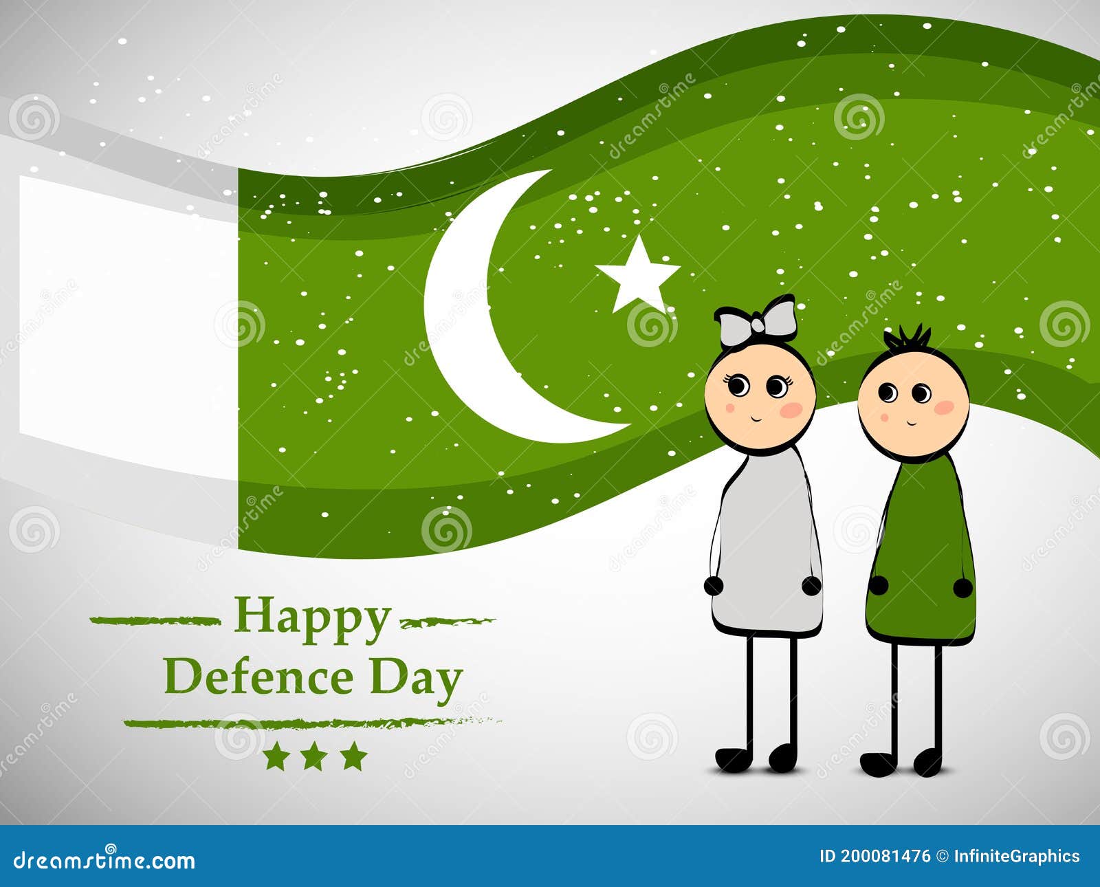 Pakistan Defence Day stock vector. Illustration of flag - 200081476