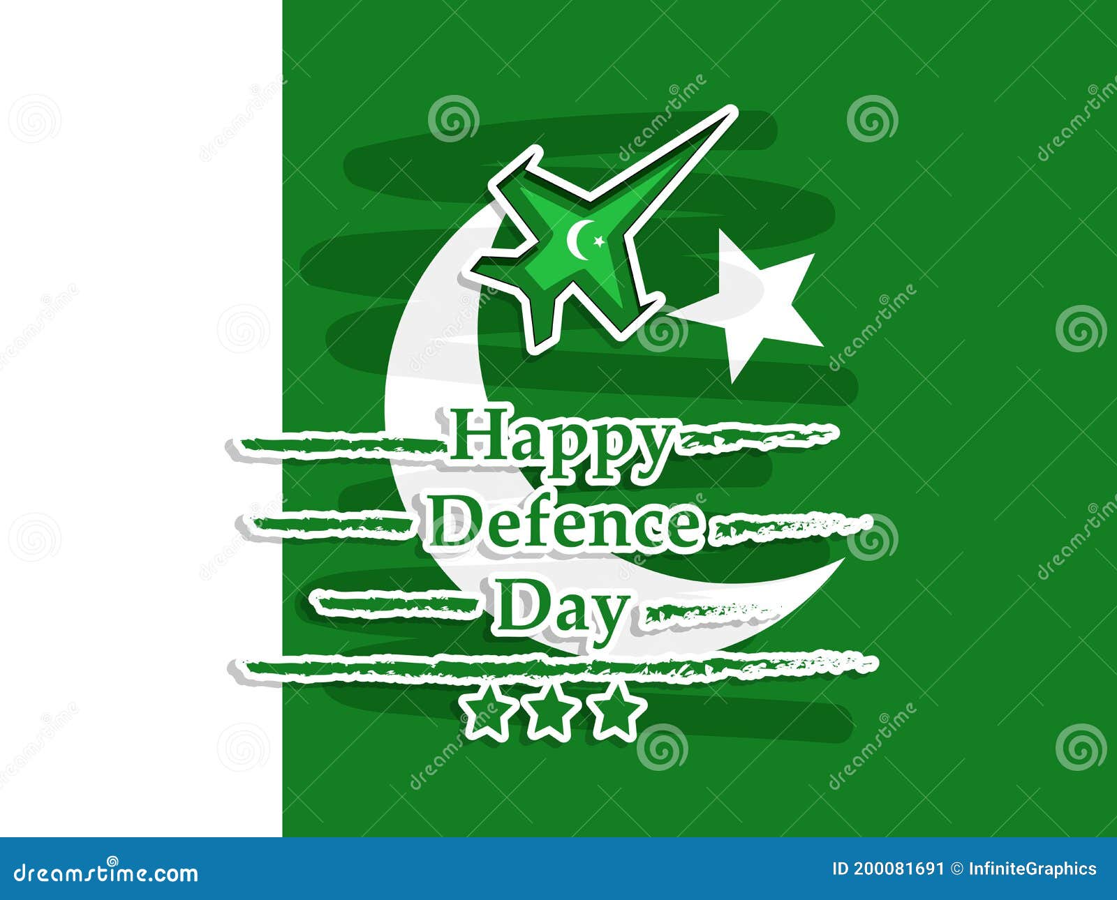 Pakistan Defence Day stock vector. Illustration of banner - 200081691