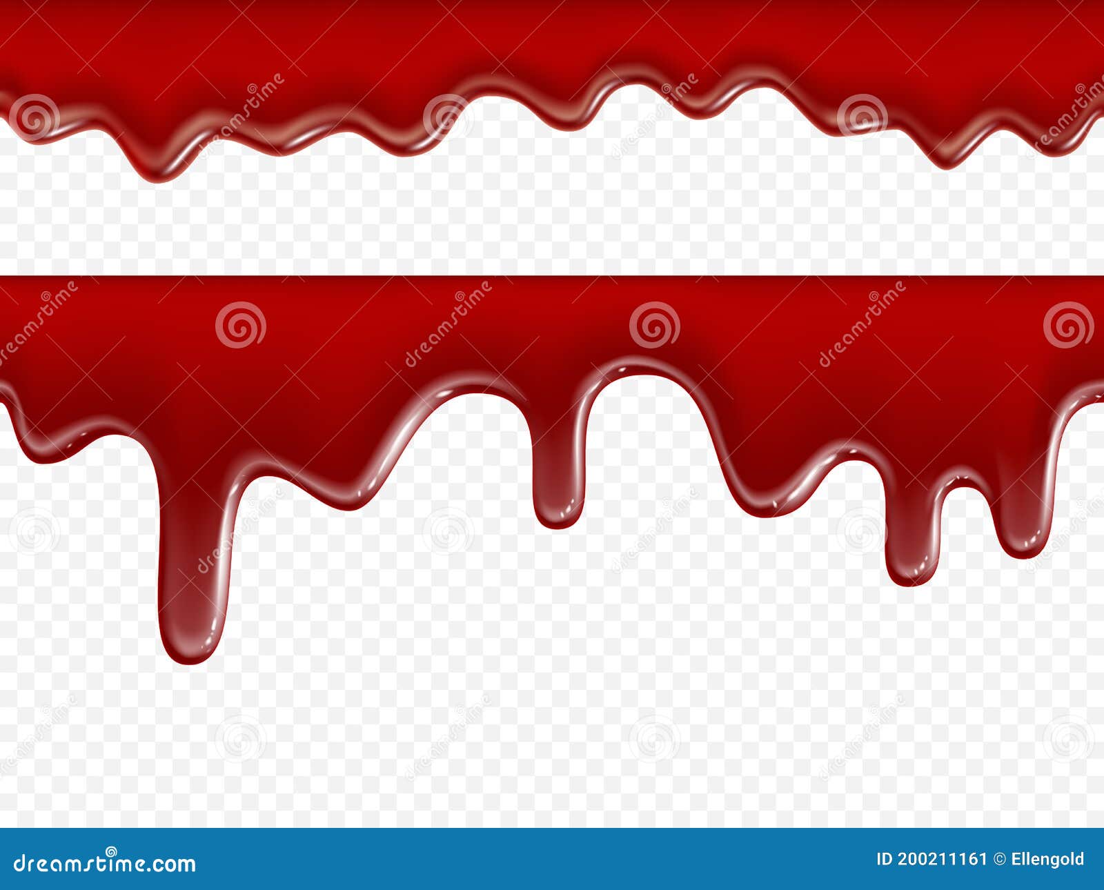 Seamless Pattern Flowing Blood or Paint Vector Stock Vector ...