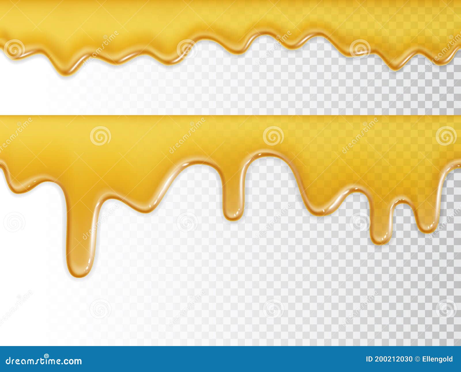Seamless Flowing Honey Texture on White Background Stock Vector ...