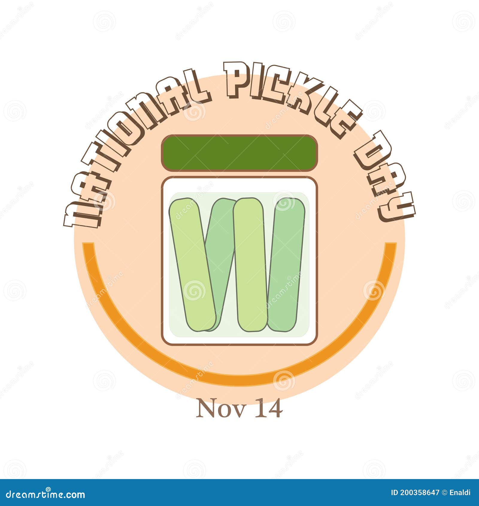 National Pickle Day Sign and Badge Stock Vector - Illustration of ...