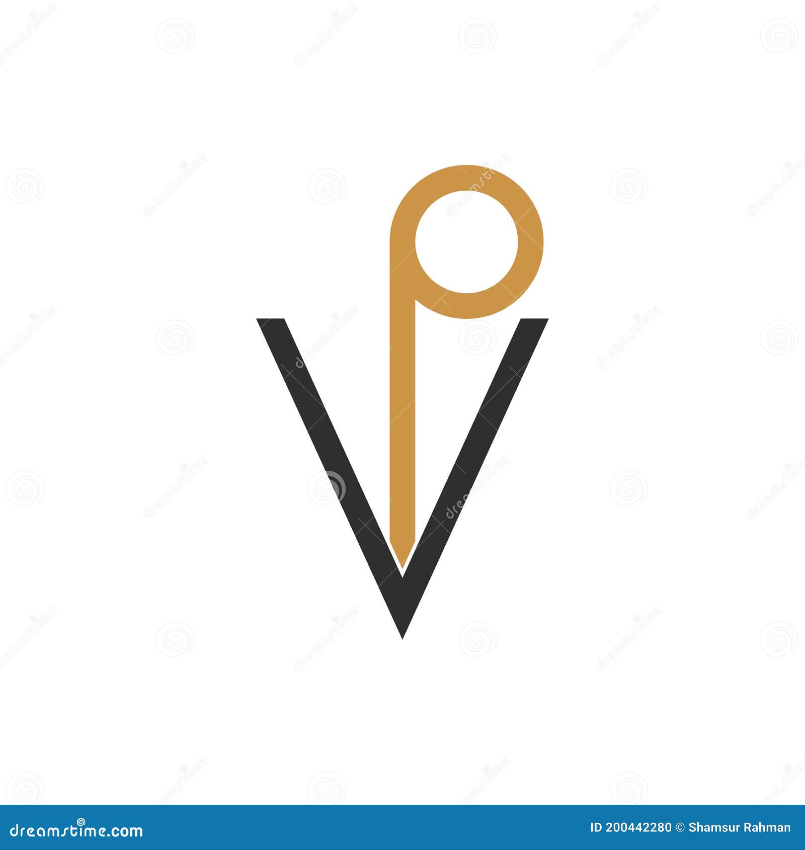 Initial Letter Vp Logo or Pv Logo Vector Design Template Stock Vector ...