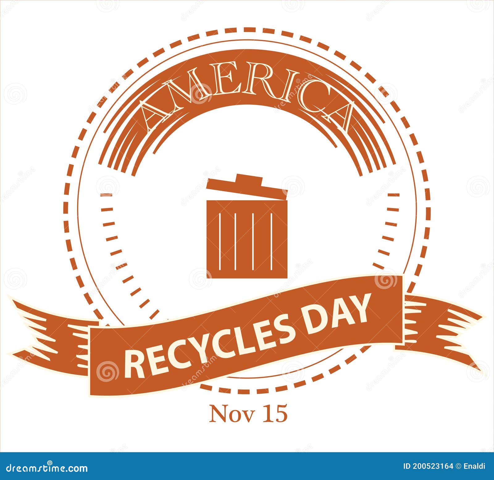 America Recycles Day Sign and Badge Stock Vector - Illustration of ...