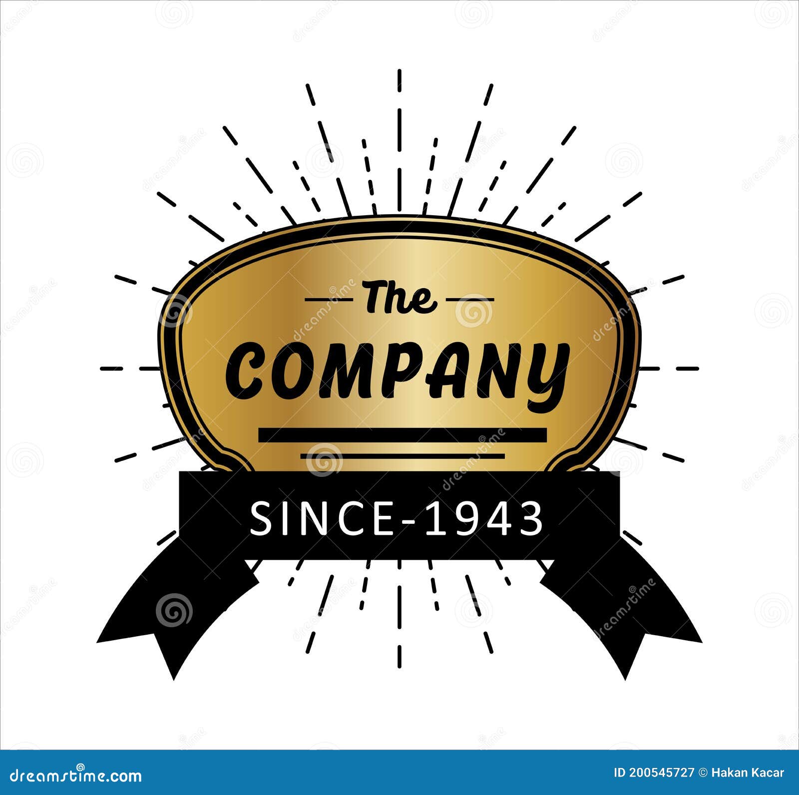 Logo. Vintage Retro Logo for Banner, Poster, Flyer. Starbursts, Frame ...