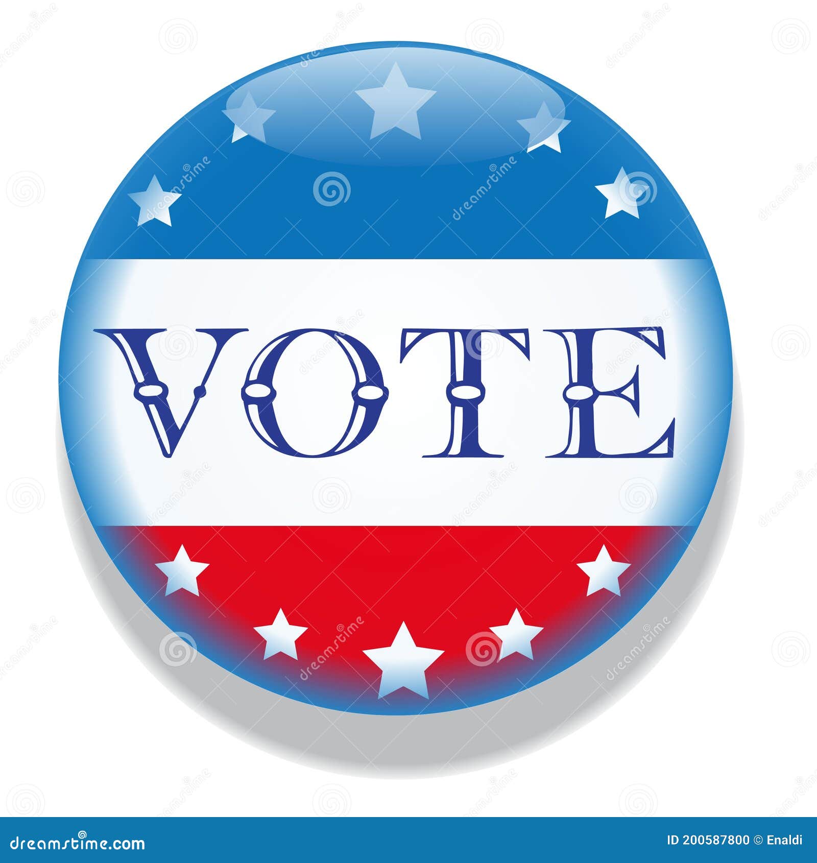Vote Sign and Badge of America Election Day Stock Vector - Illustration ...