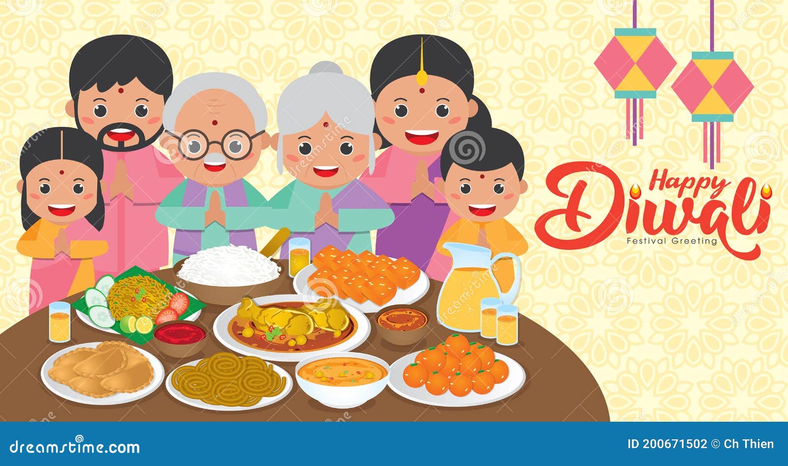 Deepavali. Vector Illustration Decorative Design | CartoonDealer.com ...