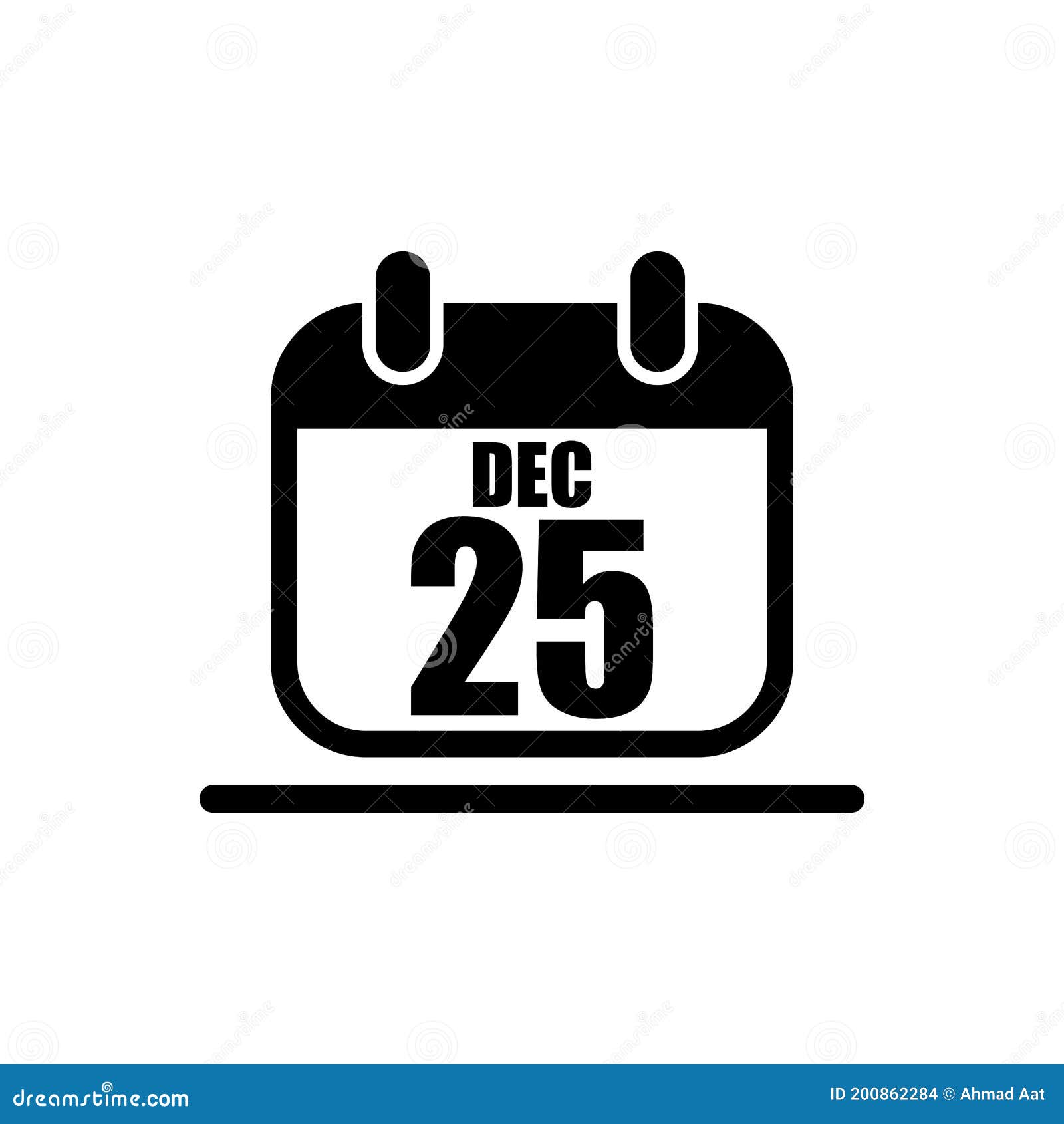 Simple Calendar Icon 25 on White Background. Editorial Stock Image ...