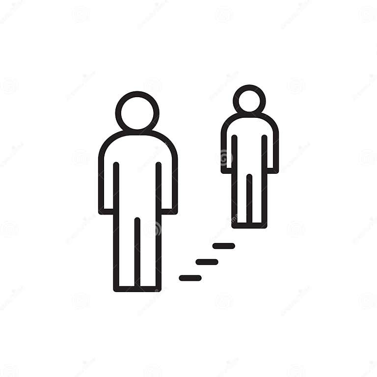 Physical Distance Icon. Vector Stock Vector - Illustration of ...