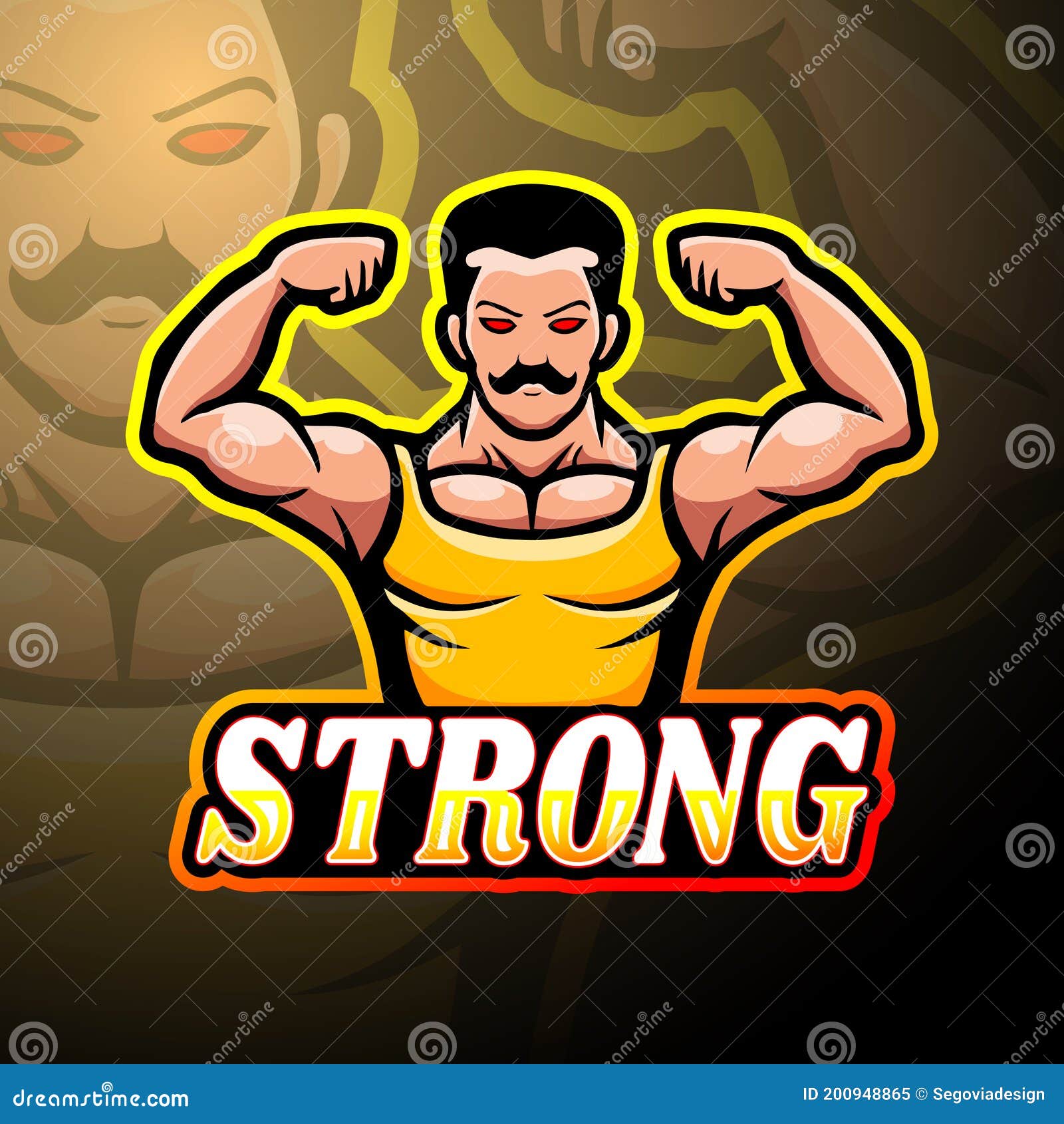 Strong Esport Logo Mascot Design Stock Vector - Illustration of emblem ...