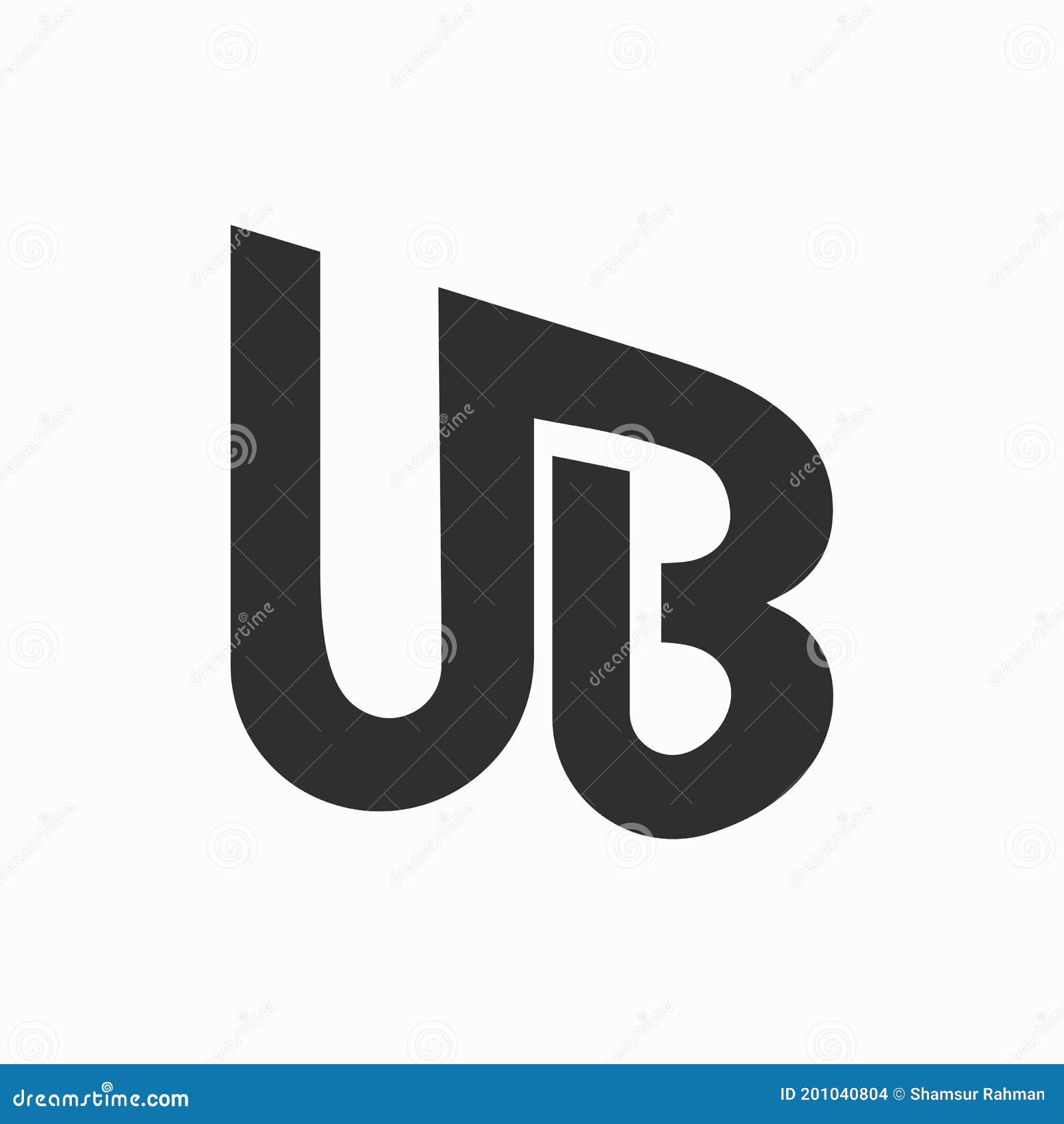 Initial Letter Ub Logo or Bu Logo Vector Design Template Stock Vector ...