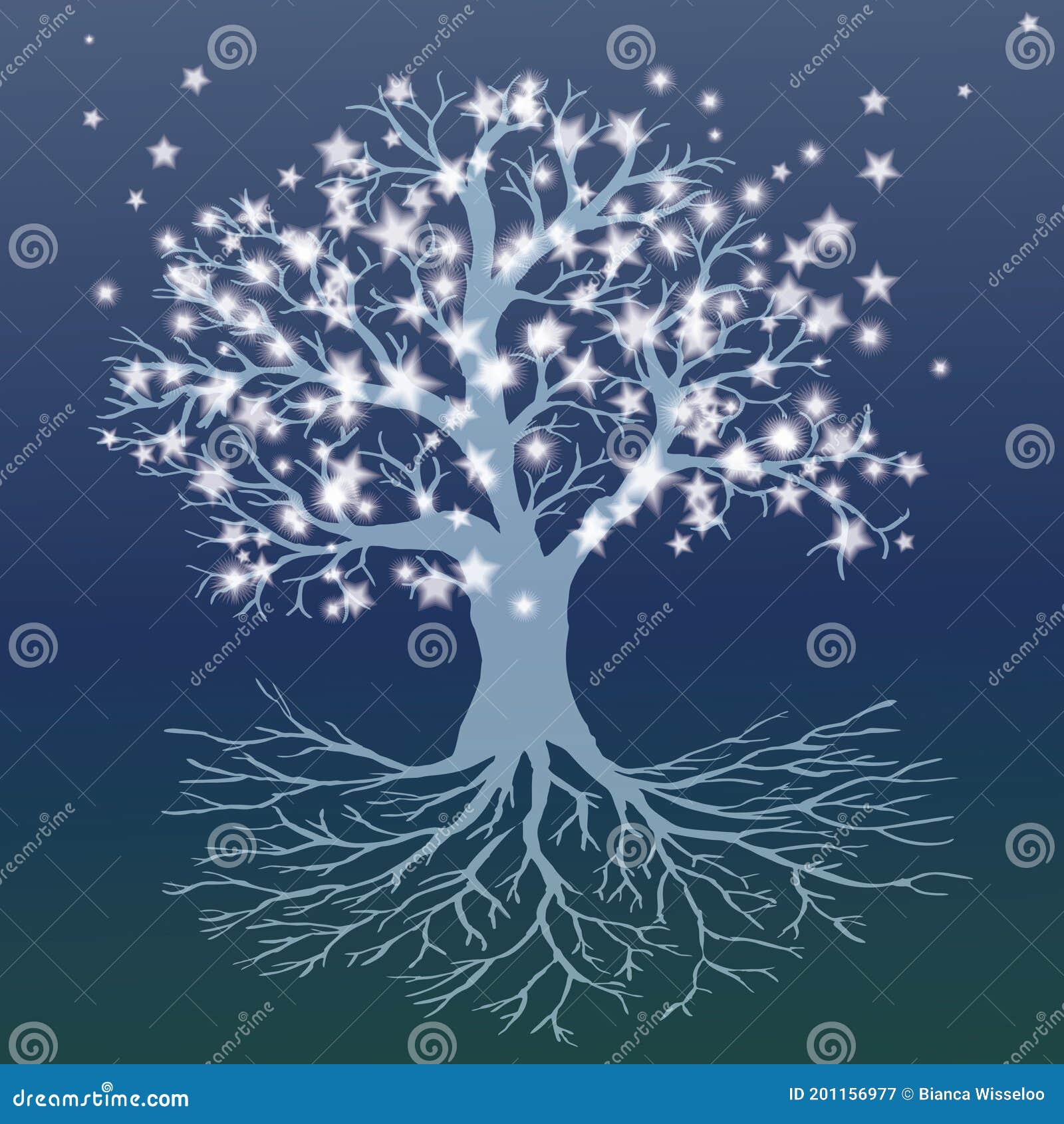 Tree Of Life Icy Version Cartoon Vector | CartoonDealer.com #201156977