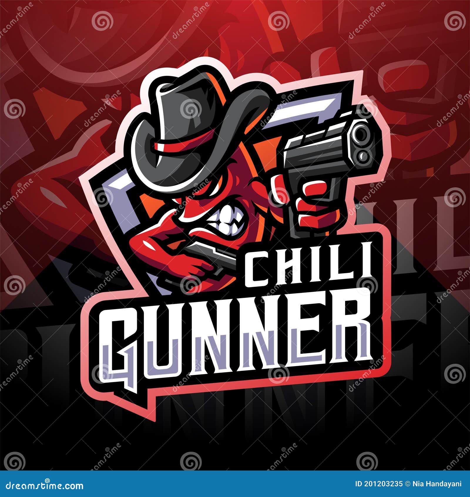 Gunner Esport Mascot Logo Design Vector Illustration | CartoonDealer ...