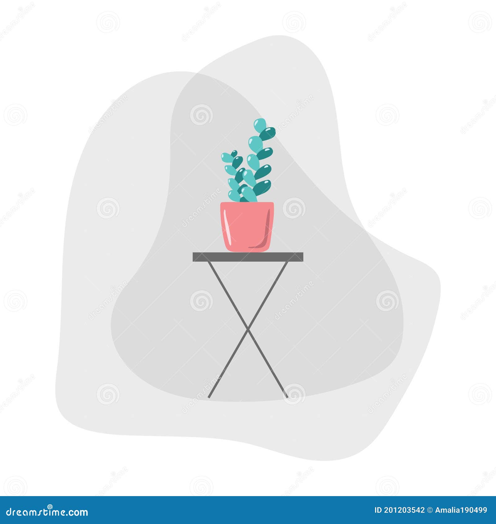 Succulents in Simple Vector Style Design Stock Vector - Illustration of ...