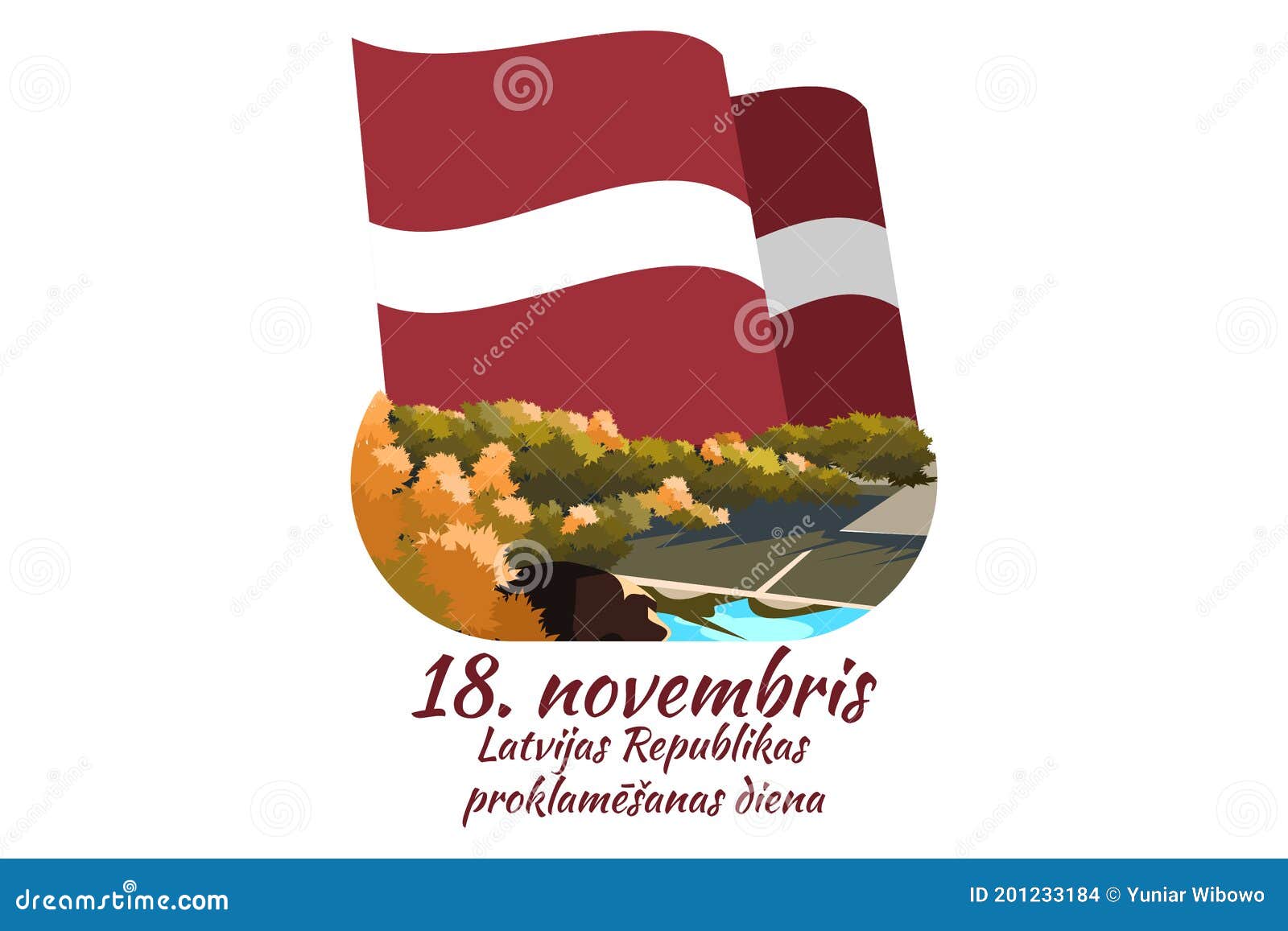 November 18, Proclamation Day of the Republic of Latvia Stock Vector ...