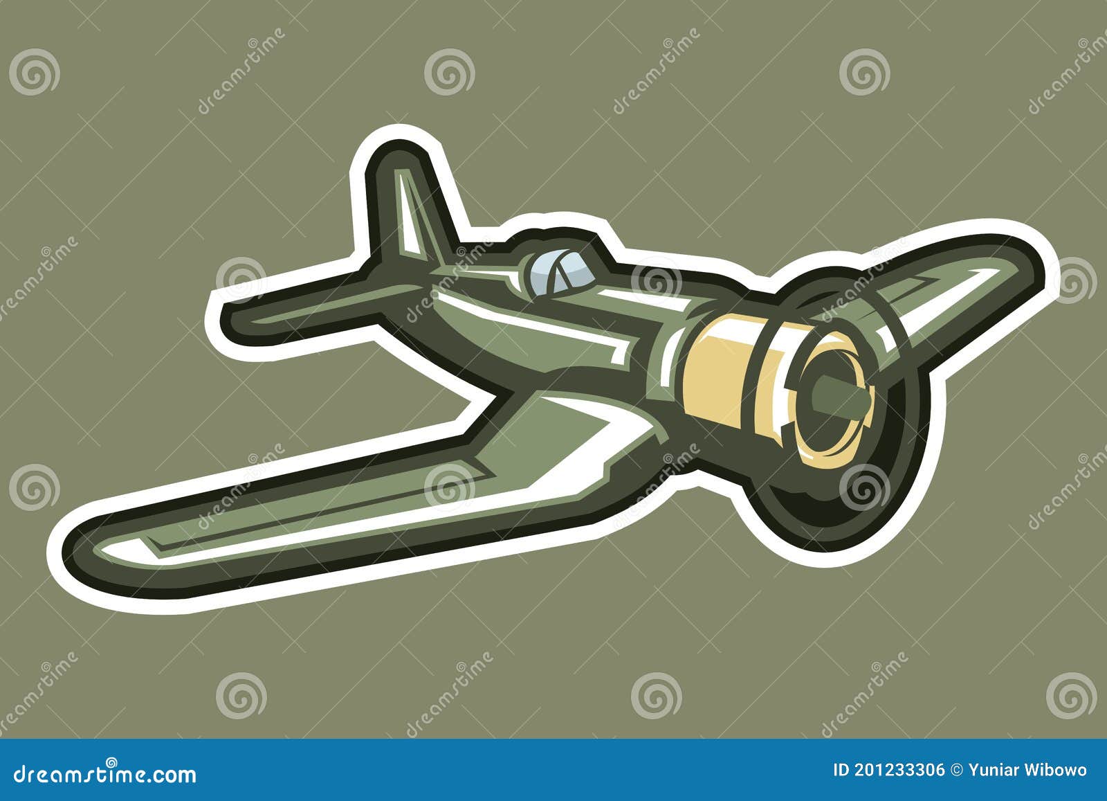 American World War II Fighter Plane Stock Vector - Illustration of ...