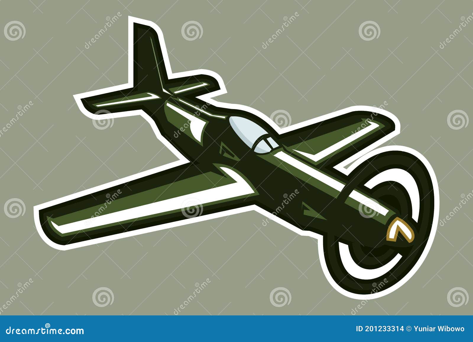 American World War II Fighter Plane Stock Vector - Illustration of ...
