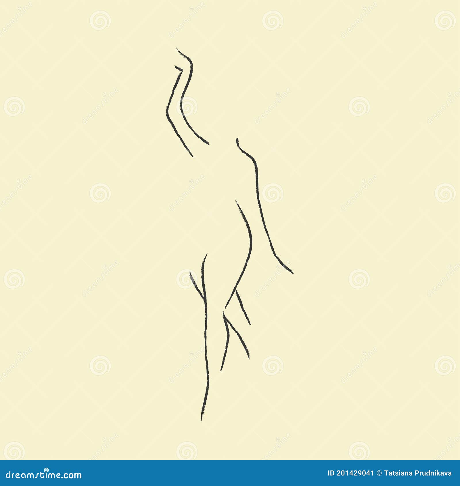 Woman Silhouette Line Poster Space Decoration Feminine Energy Symbol of ...