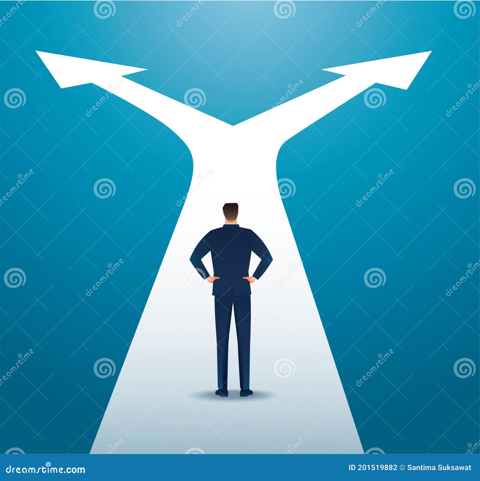 Businessman in Doubt, Man in Suit Choosing between Two Different ...