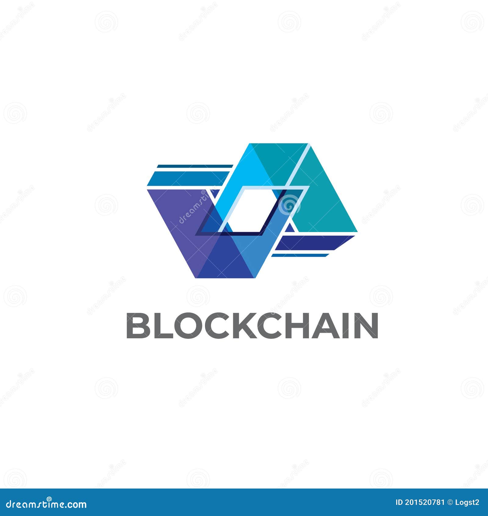 Block Chain Vector Logo. Block Chain Emblem Stock Vector - Illustration ...
