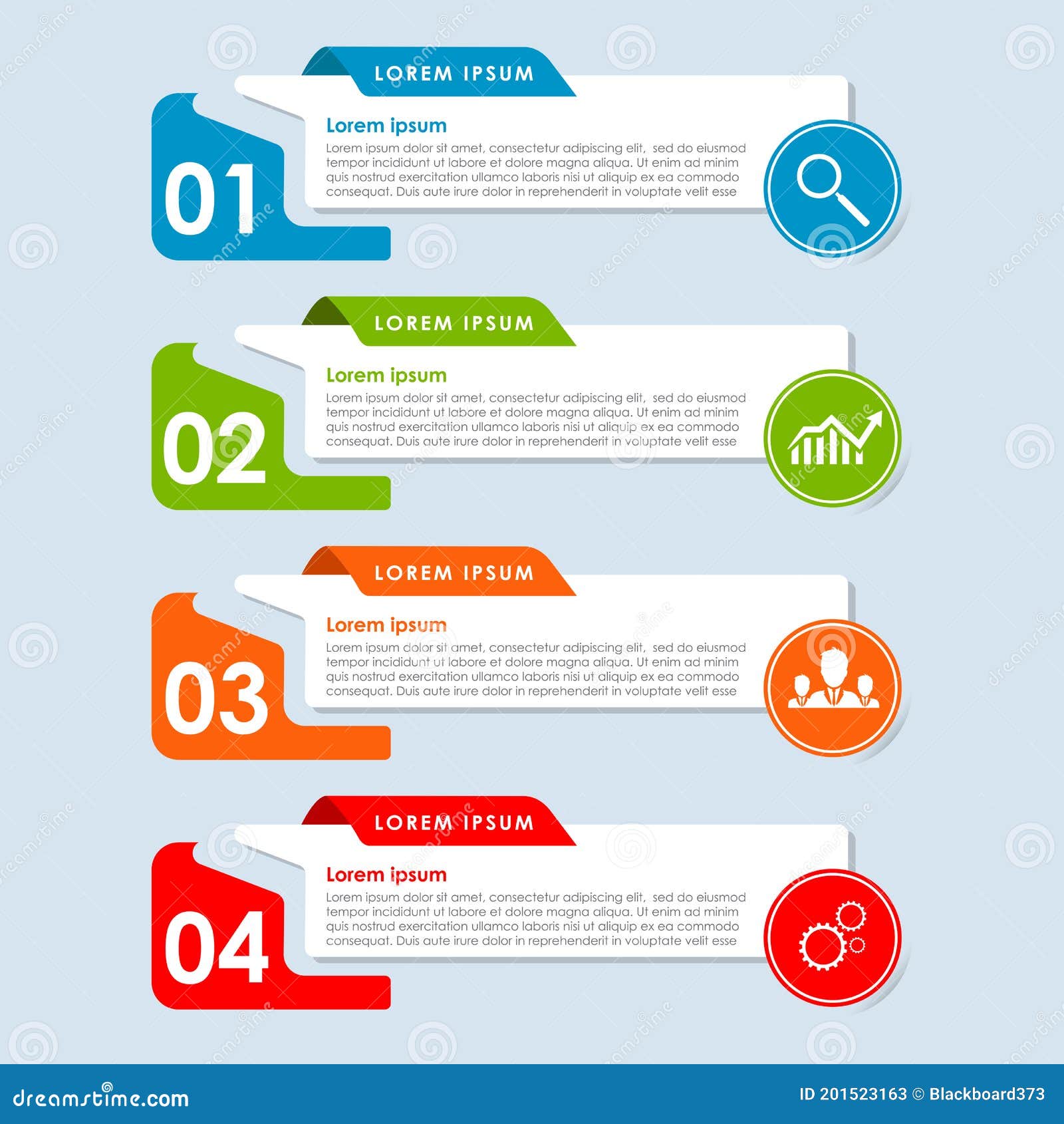 Modern and Creative Business Infographic Template with 4 Elements and ...