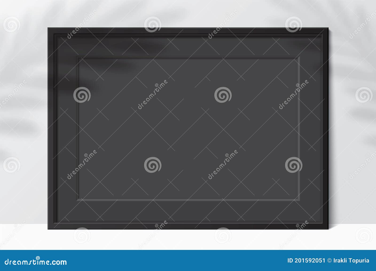 Black Frame on a Background with Leaf Shadows. Stock Vector ...