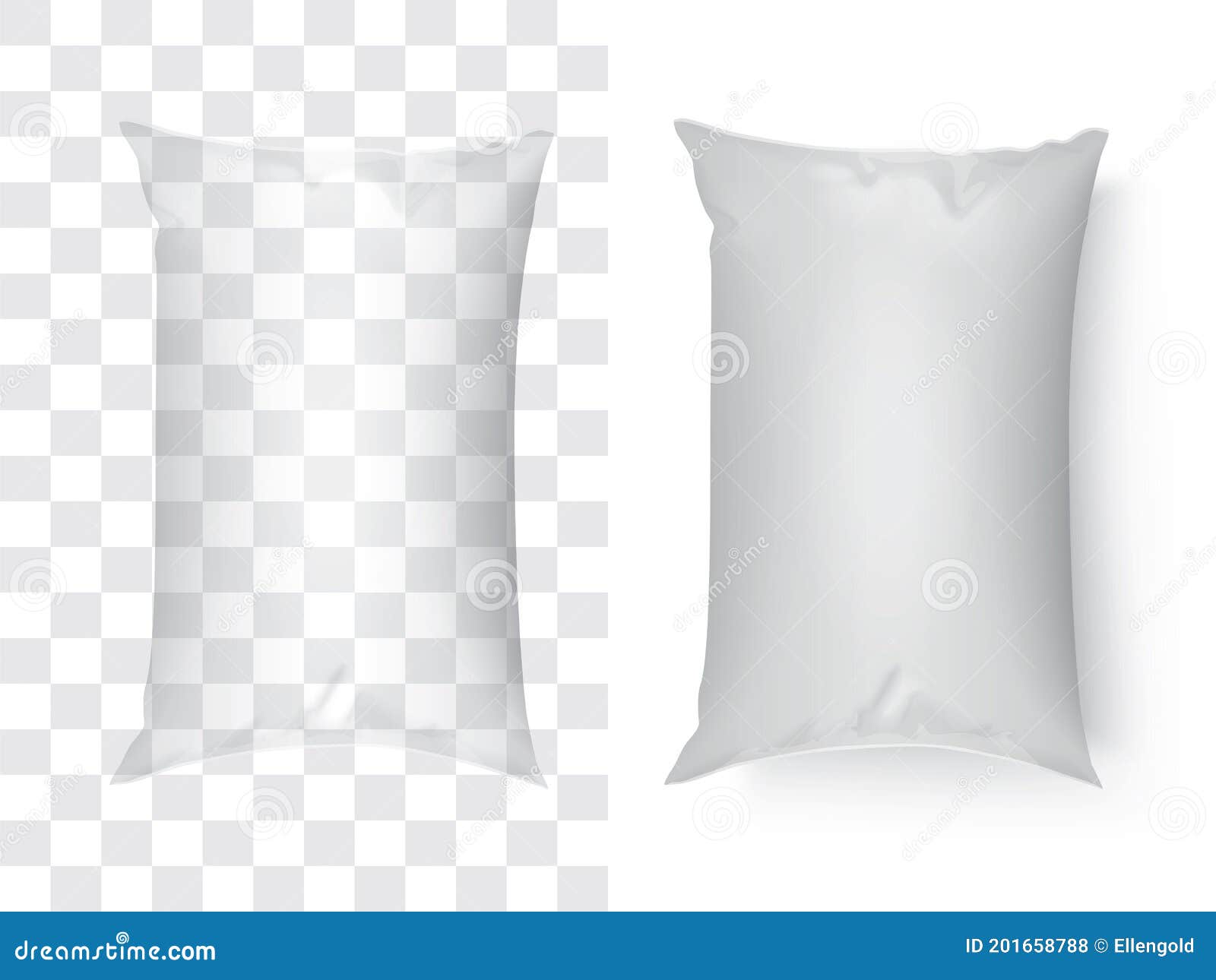 Plastic White Food Packaging Isolated on White Background Stock Vector ...