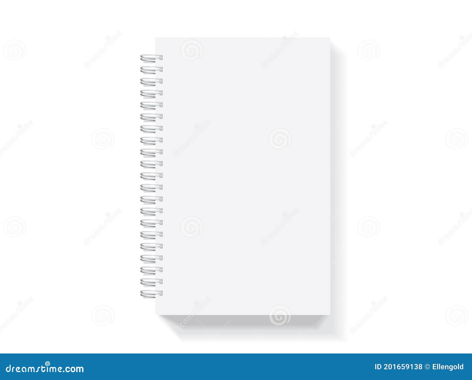 White Notebook Isolated on White Background Stock Vector - Illustration ...