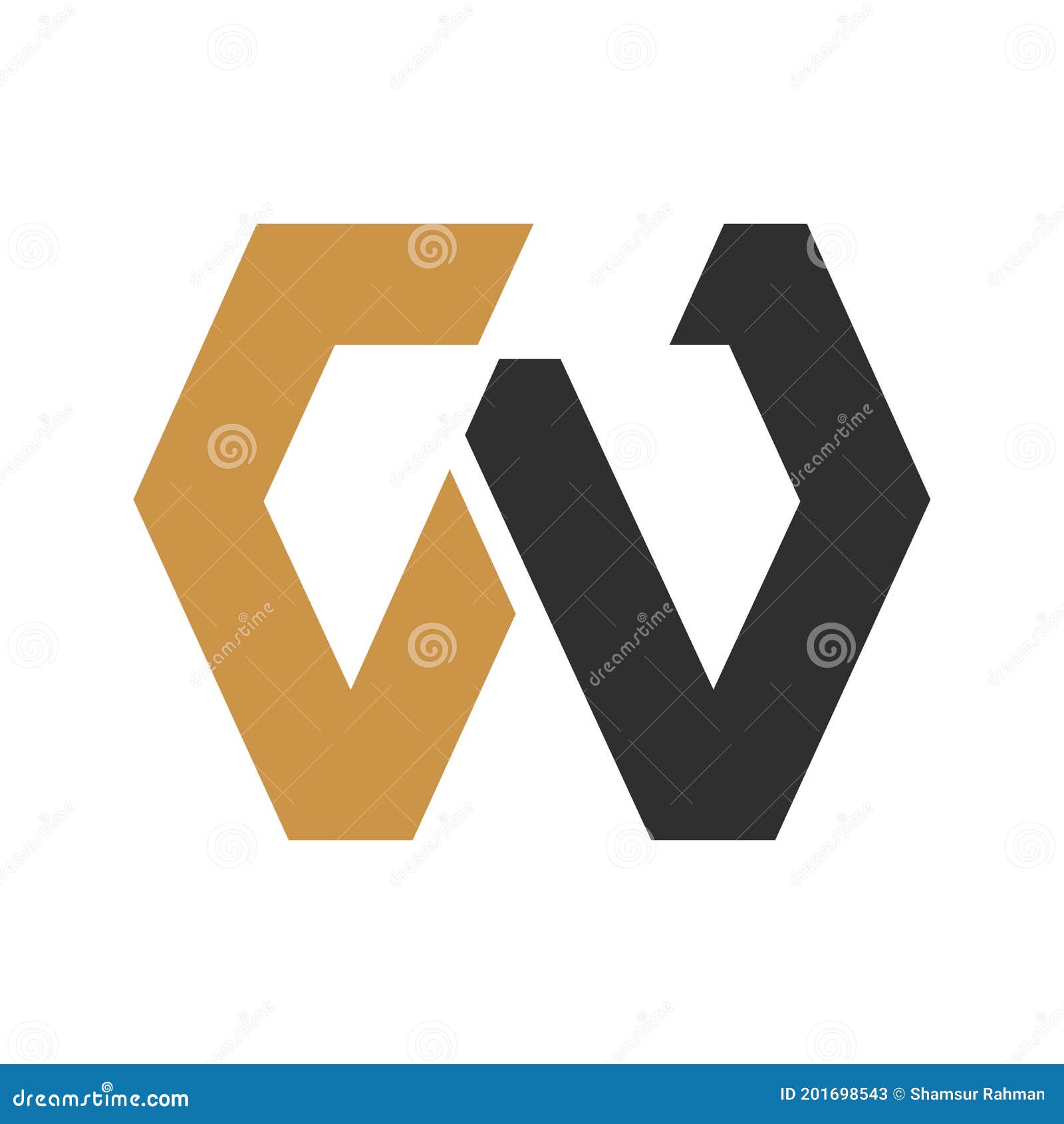 Initial Letter Cw Logo or Wc Logo Vector Design Template Stock Vector ...