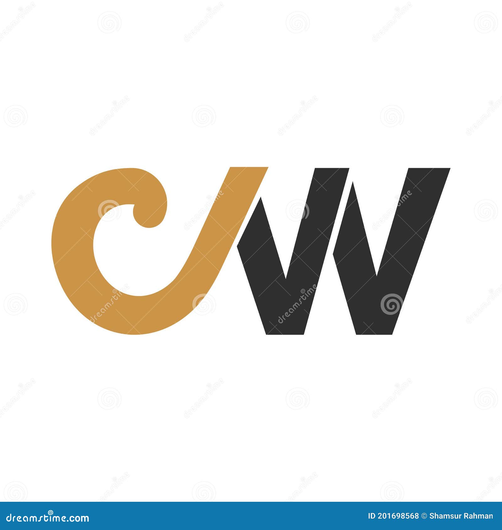 Initial Letter Cw Logo or Wc Logo Vector Design Template Stock Vector ...