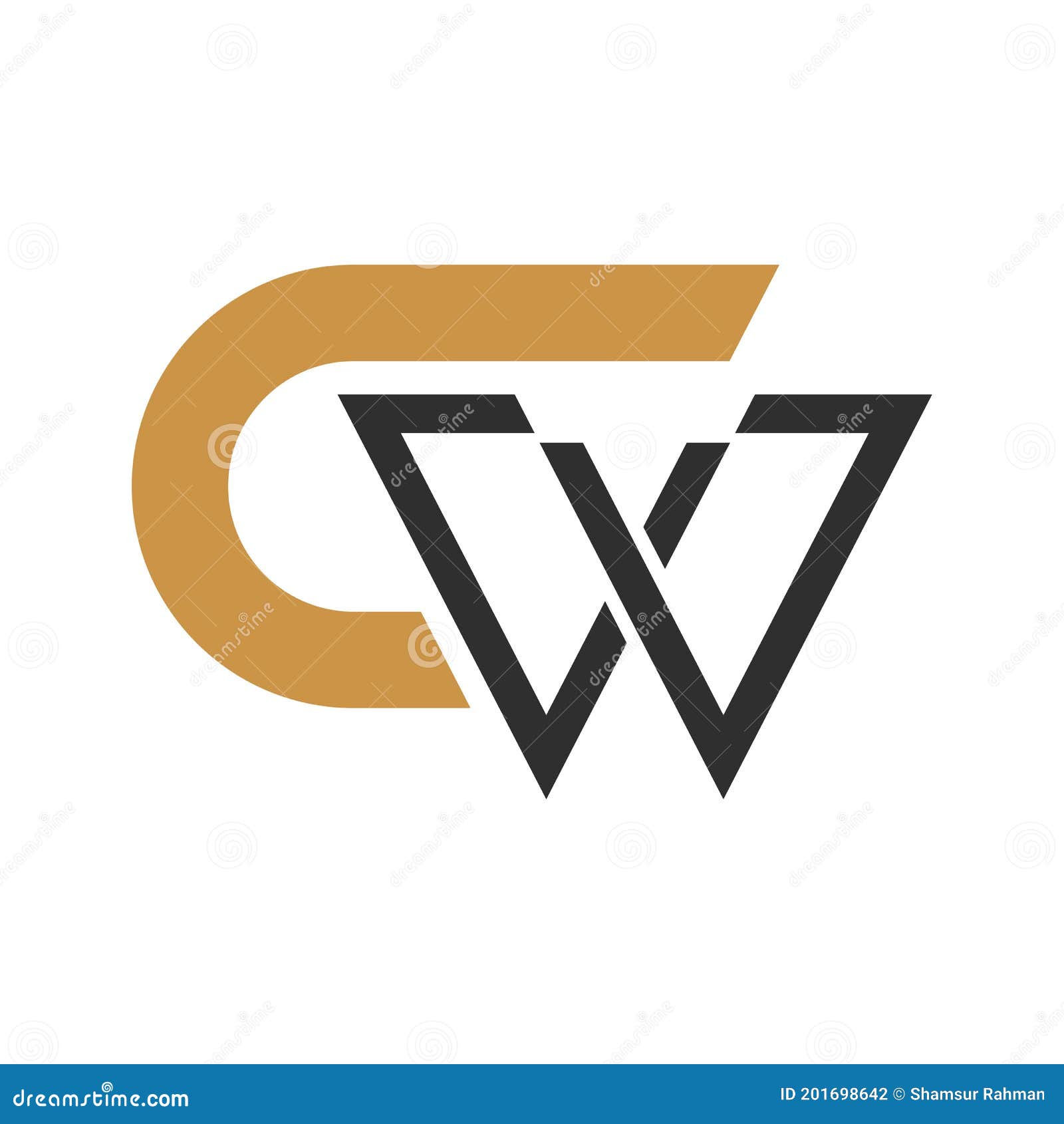 Initial Letter Cw Logo or Wc Logo Vector Design Template Stock Vector ...