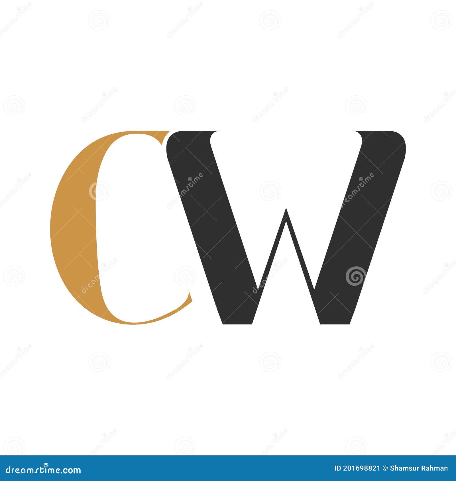Initial Letter Cw Logo or Wc Logo Vector Design Template Stock Vector ...