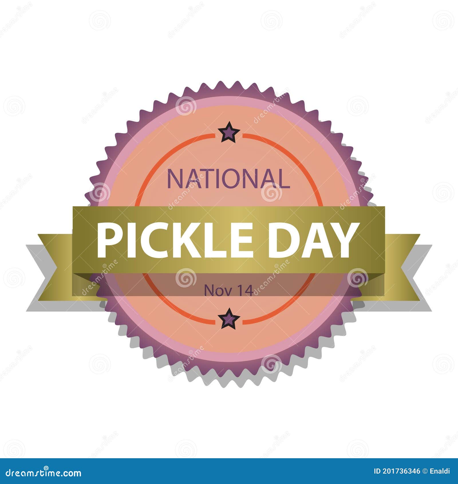 National Pickle Day Sign and Badge Stock Vector - Illustration of icon ...