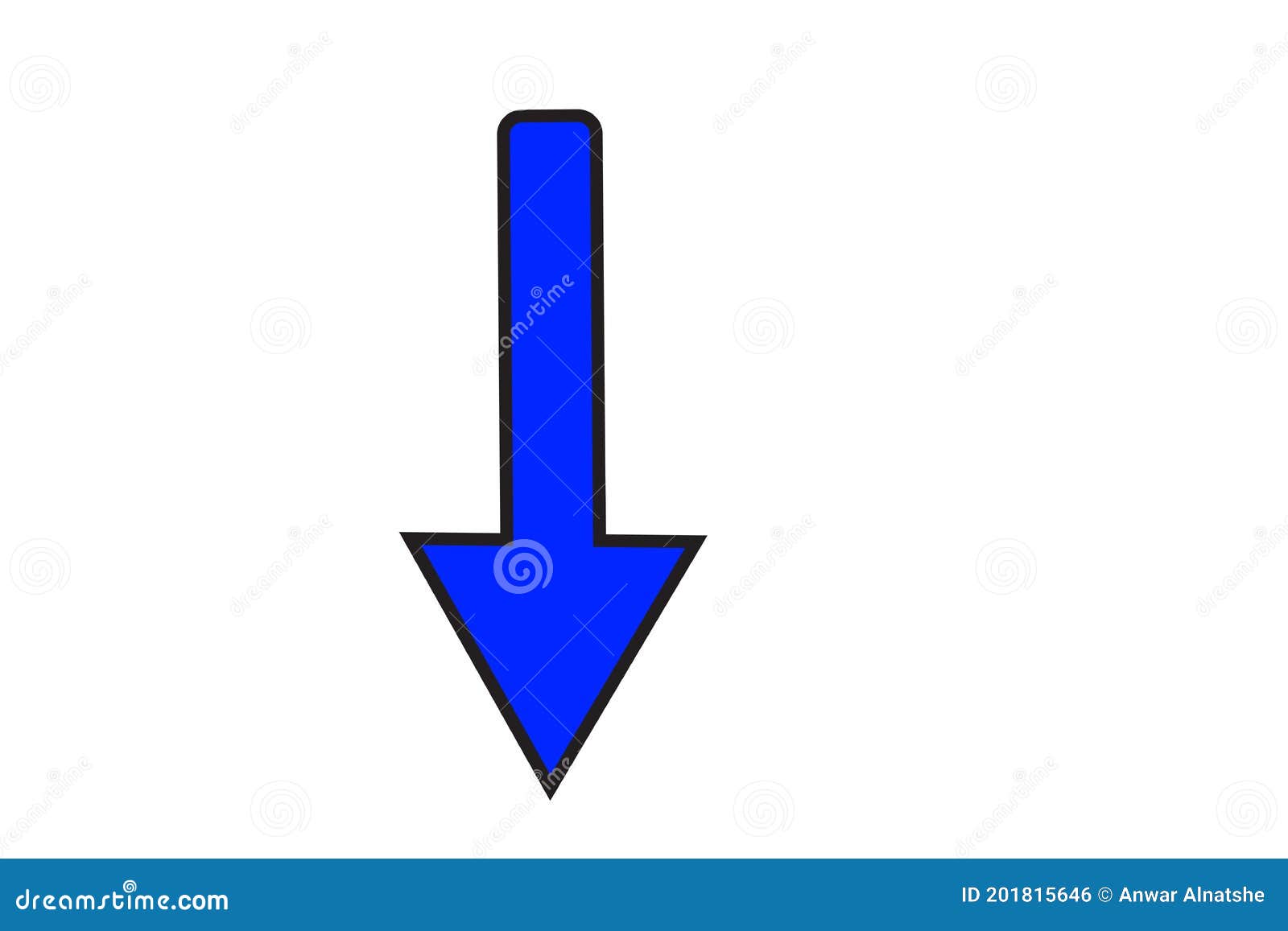 Icon Blue Arrow Direction on a White Background. Graphic, Point. Stock ...