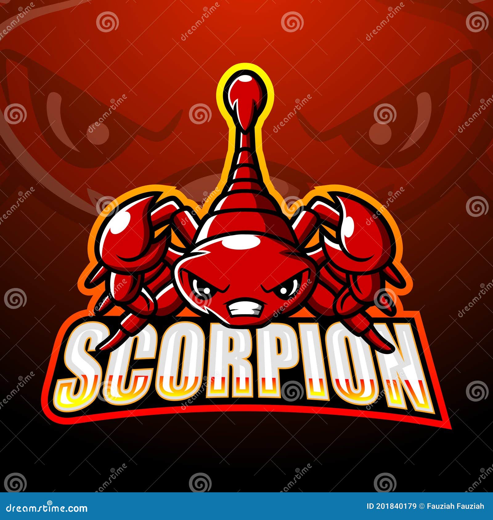Scorpion Mascot Esport Logo Design Stock Vector - Illustration of design, esport: 201840179