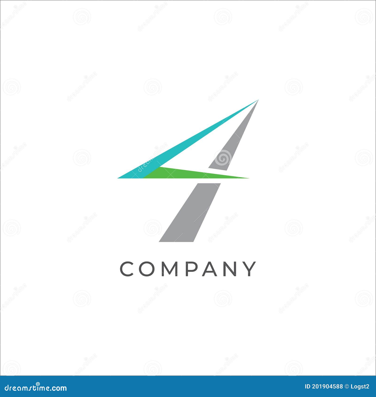 Number 4 Vector Logo. Business Logo Stock Vector - Illustration of ...