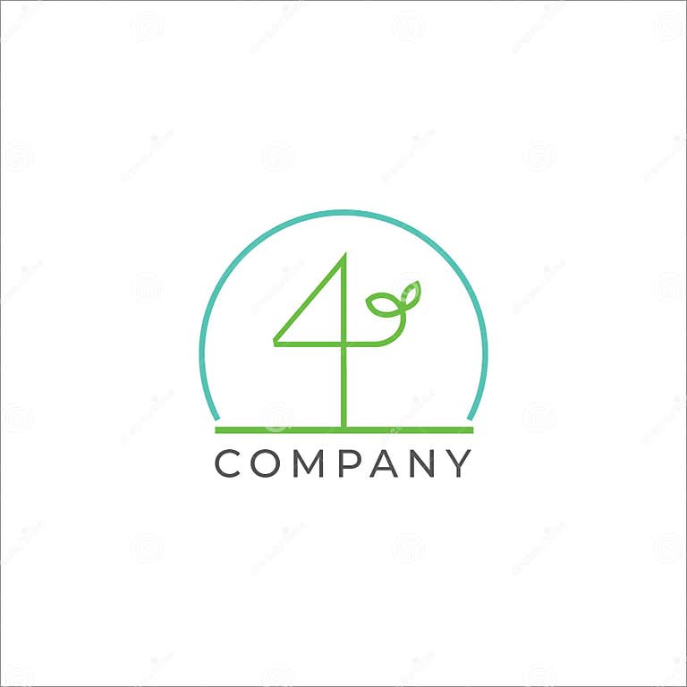Number 4 Vector Logo. Business Logo Stock Vector - Illustration of ...