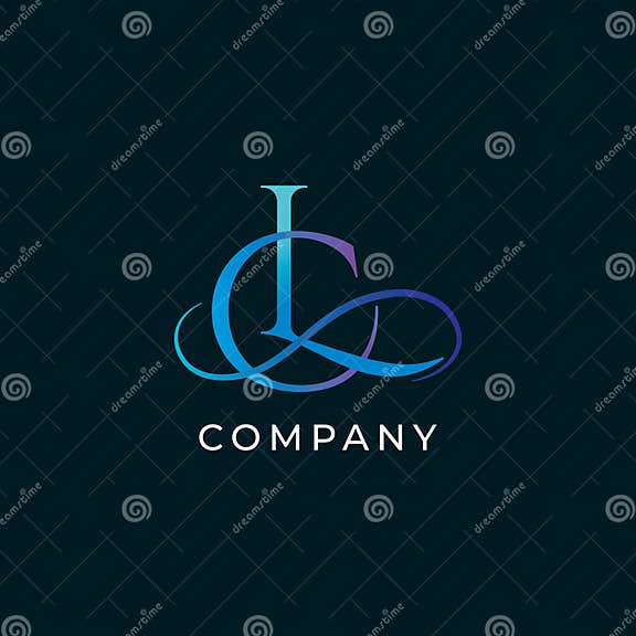 L, C Letters Vector Logo. LC Letters Emblem. L,C Letter Sign Stock ...